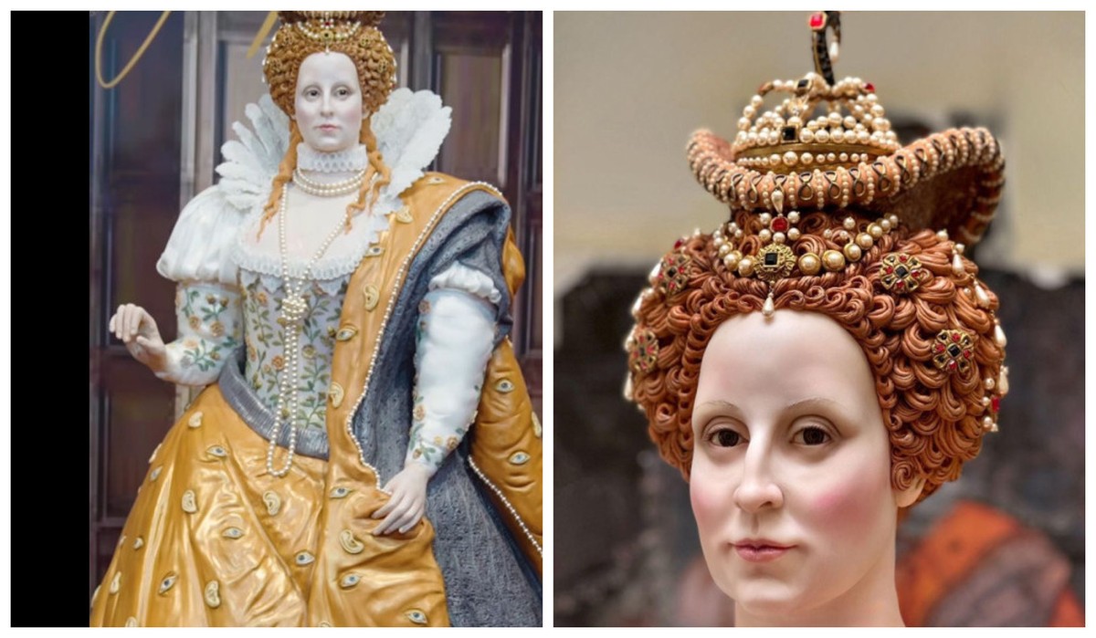 Confeiteira galesa cria escultura em tamanho real da Rainha Elizabeth ...