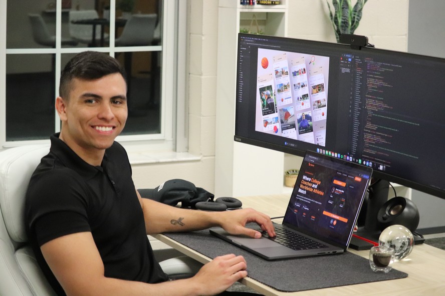 Aos 27 anos, ele criou uma startup para facilitar o acesso de atletas a ...