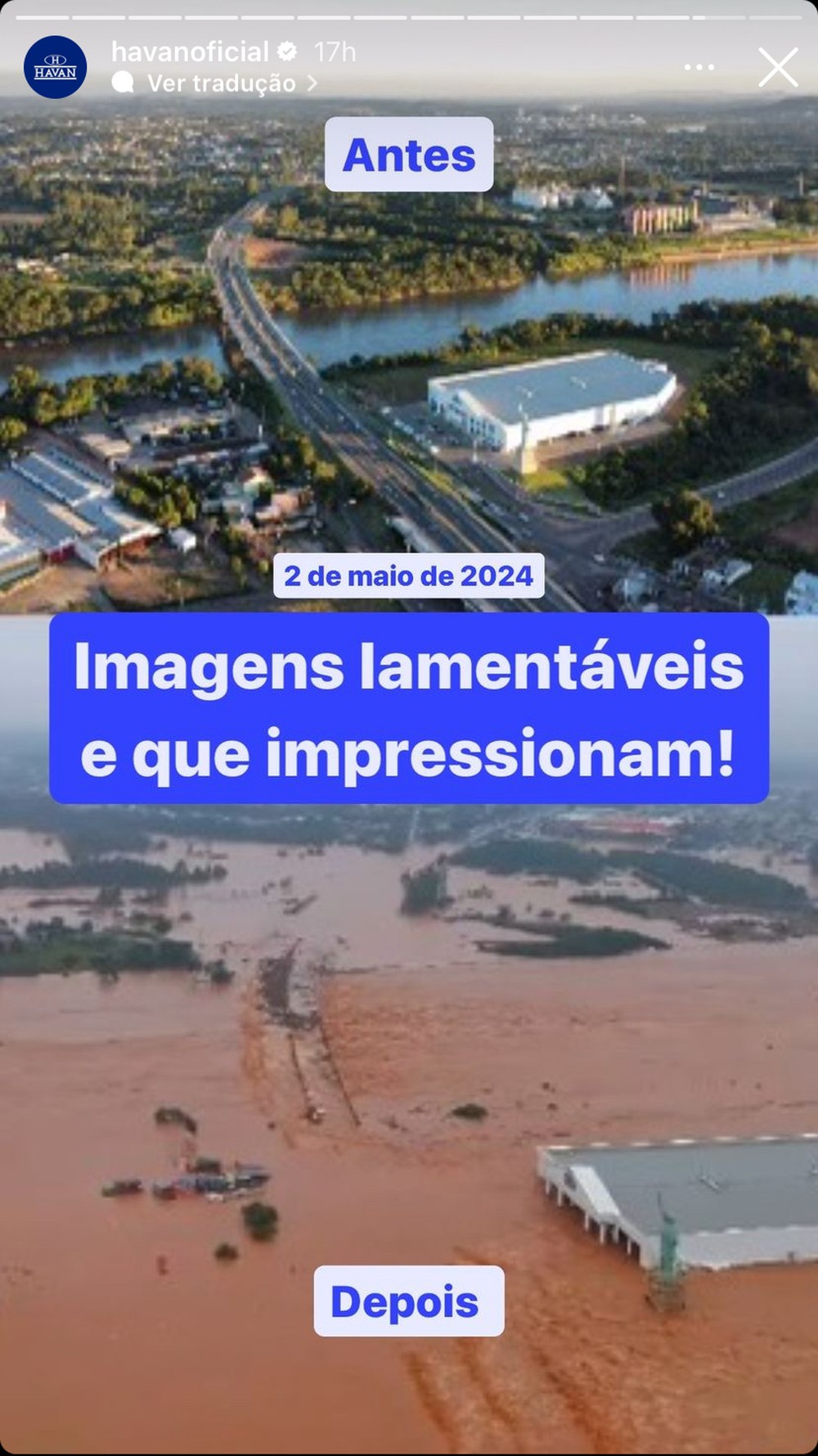 Veja antes e depois da loja da Havan em Lajeado, atingida por enchente ...