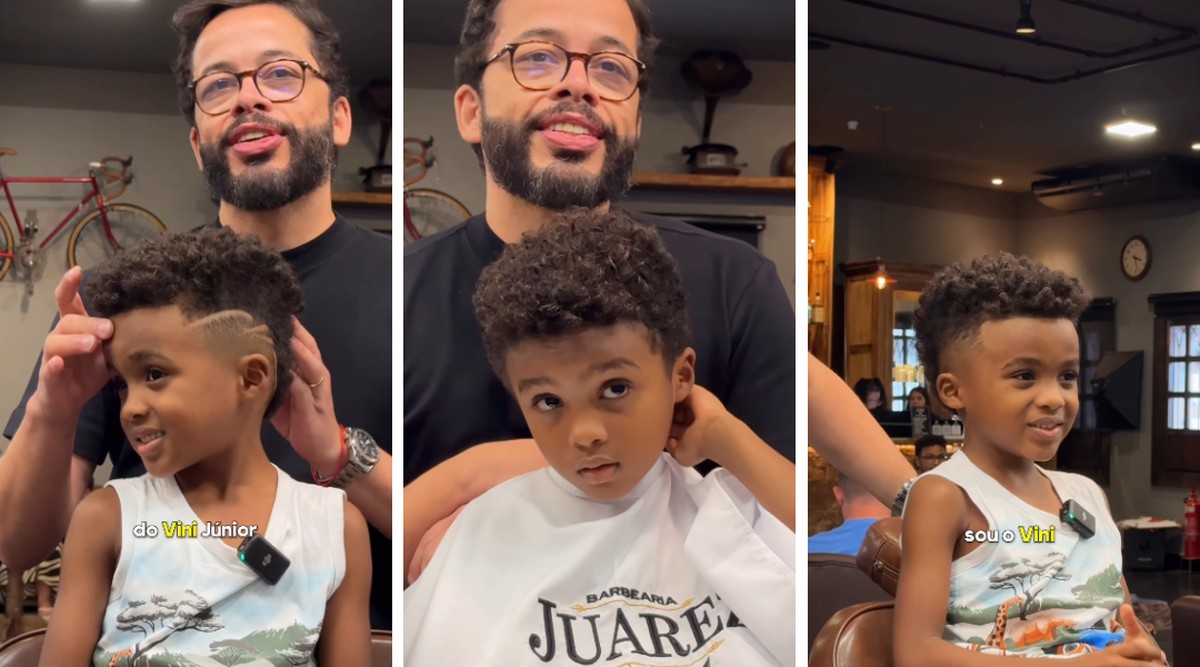 Barbeiro viraliza com transformação de menino fã de Vini Jr. e vídeo ...