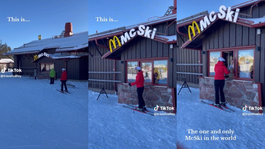 McSki: McDonald's com drive-thru para turistas que estão esquiando ...